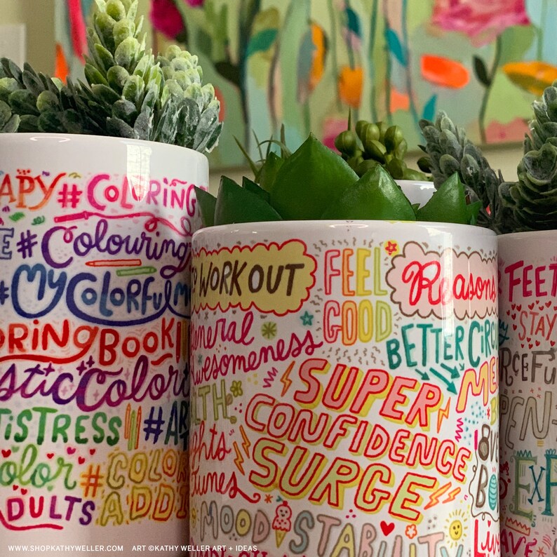 Coloring Gift Coloring Mug Instagram Mug Hashtag Gift Colored - Etsy