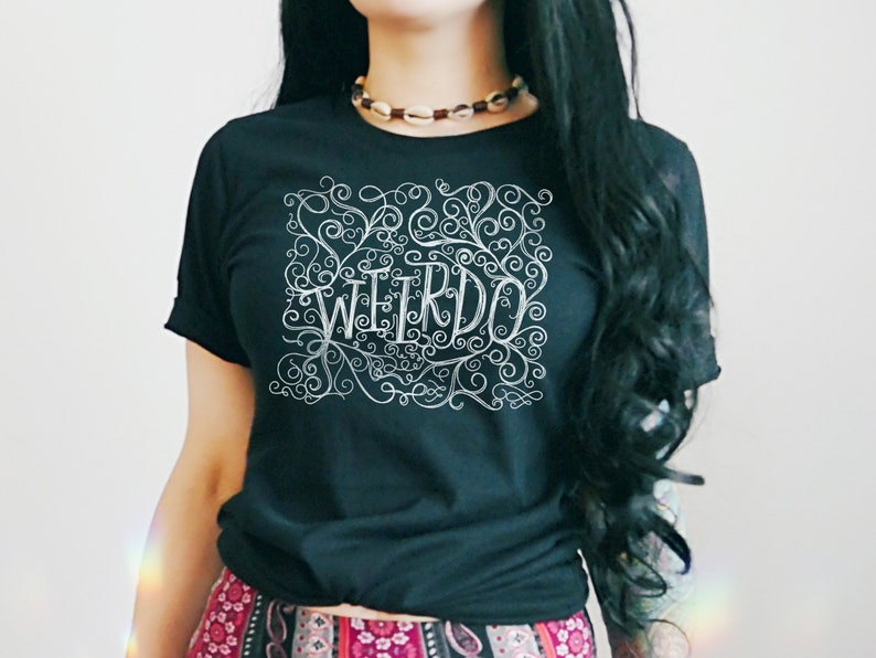 Weirdo Wrought-iron Gate Style Hand-lettered Goth T-shirt - Etsy Canada