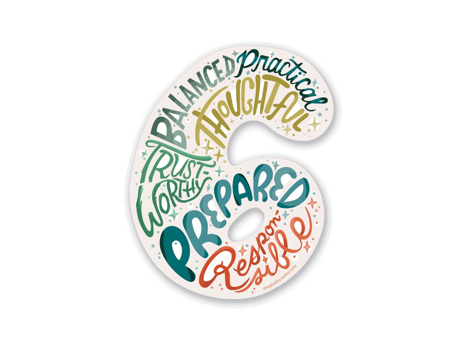 Enneagram 6 the Loyalist Personality Traits Hand Lettering Type Six ...