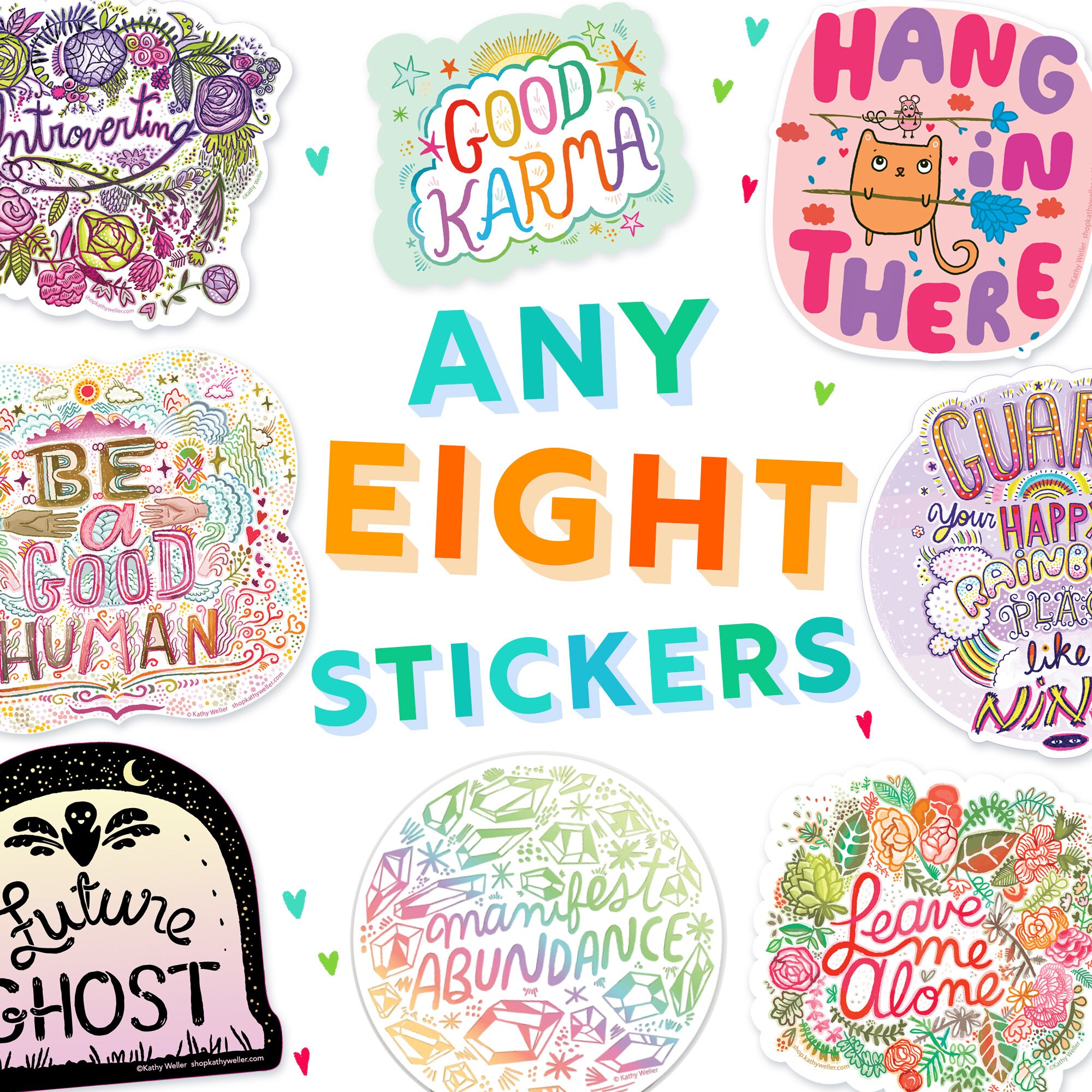 8 STICKER BUNDLE 8 sticker pack eight vinyl stickers | Etsy