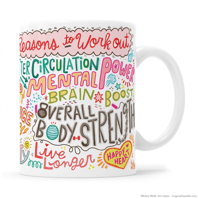 Exercise Mug Crossfit Gift Kettlebell Weightlifting Gift Workout Mug ...