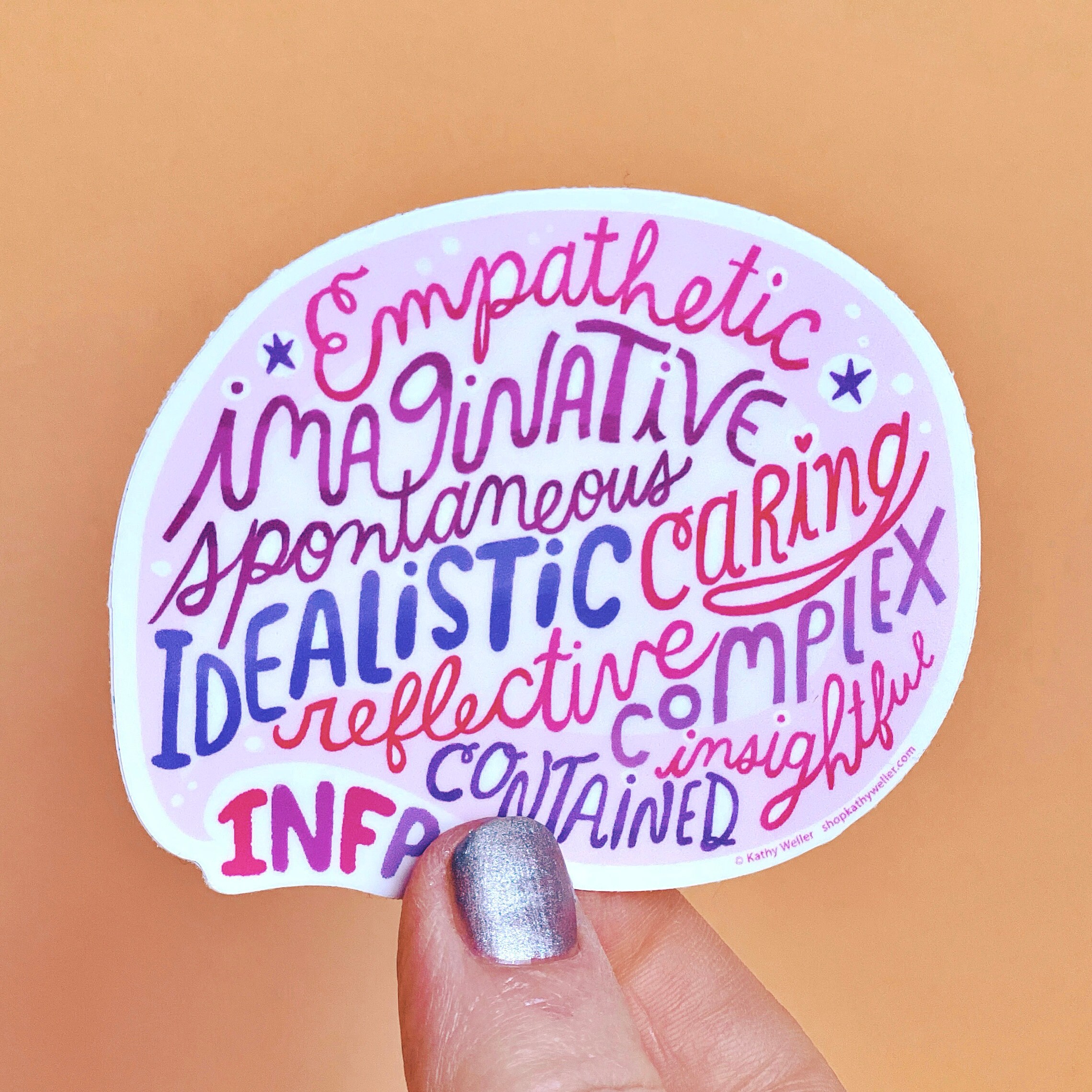 INFP sticker Introvert sticker Myers Briggs sticker Introvert | Etsy