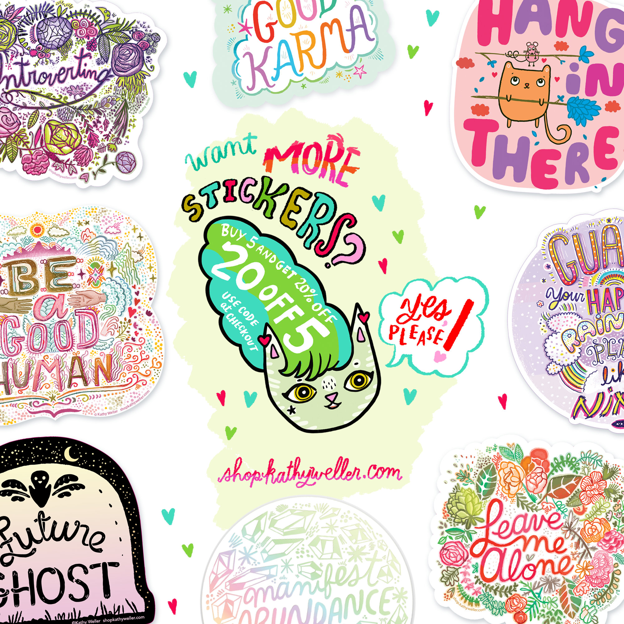 Good Karma Bumper Sticker Car Decal Rainbow Hippie Sticker | Etsy