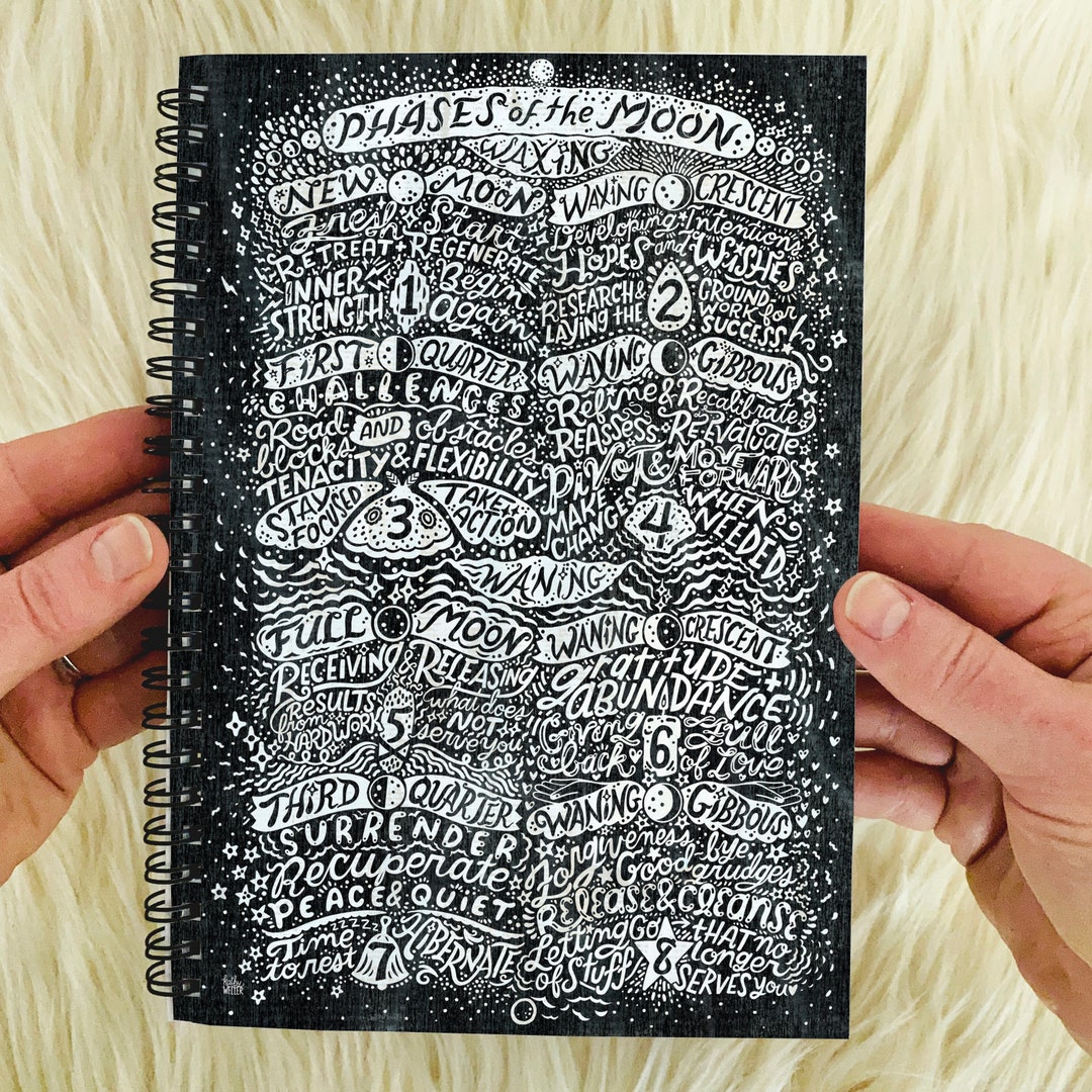 Moon Phases Notebook - Astrology Gift - Moon Gifts - Moon Tracker ...