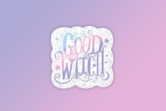 Good Witch sticker Holo witch sticker White Witch sticker - Etsy.de