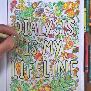 Kidney Coloring Book Kidney Disease Book Kidney Disease Warrior ...