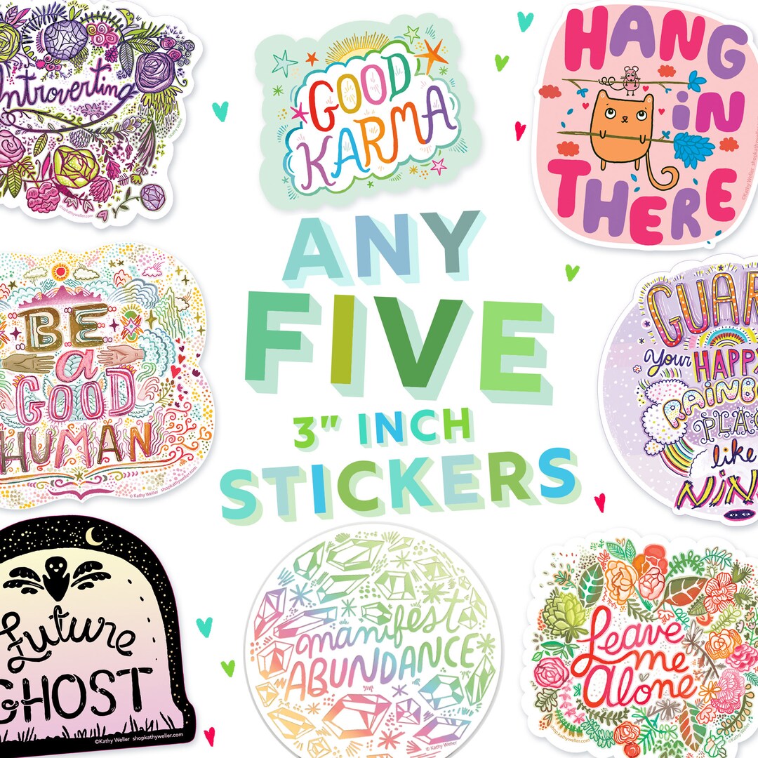 5 STICKER BUNDLE - Five Vinyl Stickers - Build Your Own Sticker Bundle ...