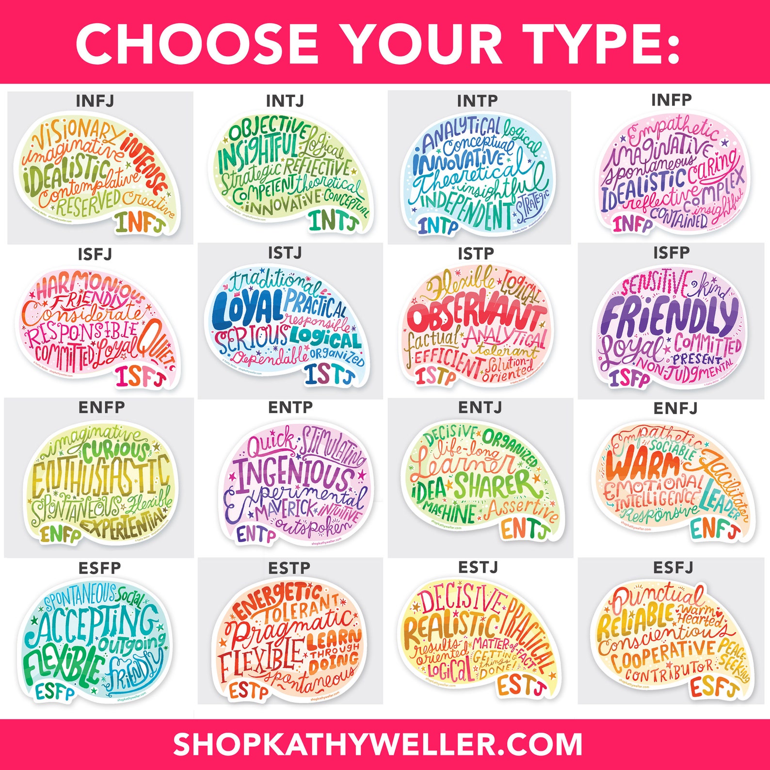 INFP Sticker Introvert Sticker Myers Briggs Sticker - Etsy