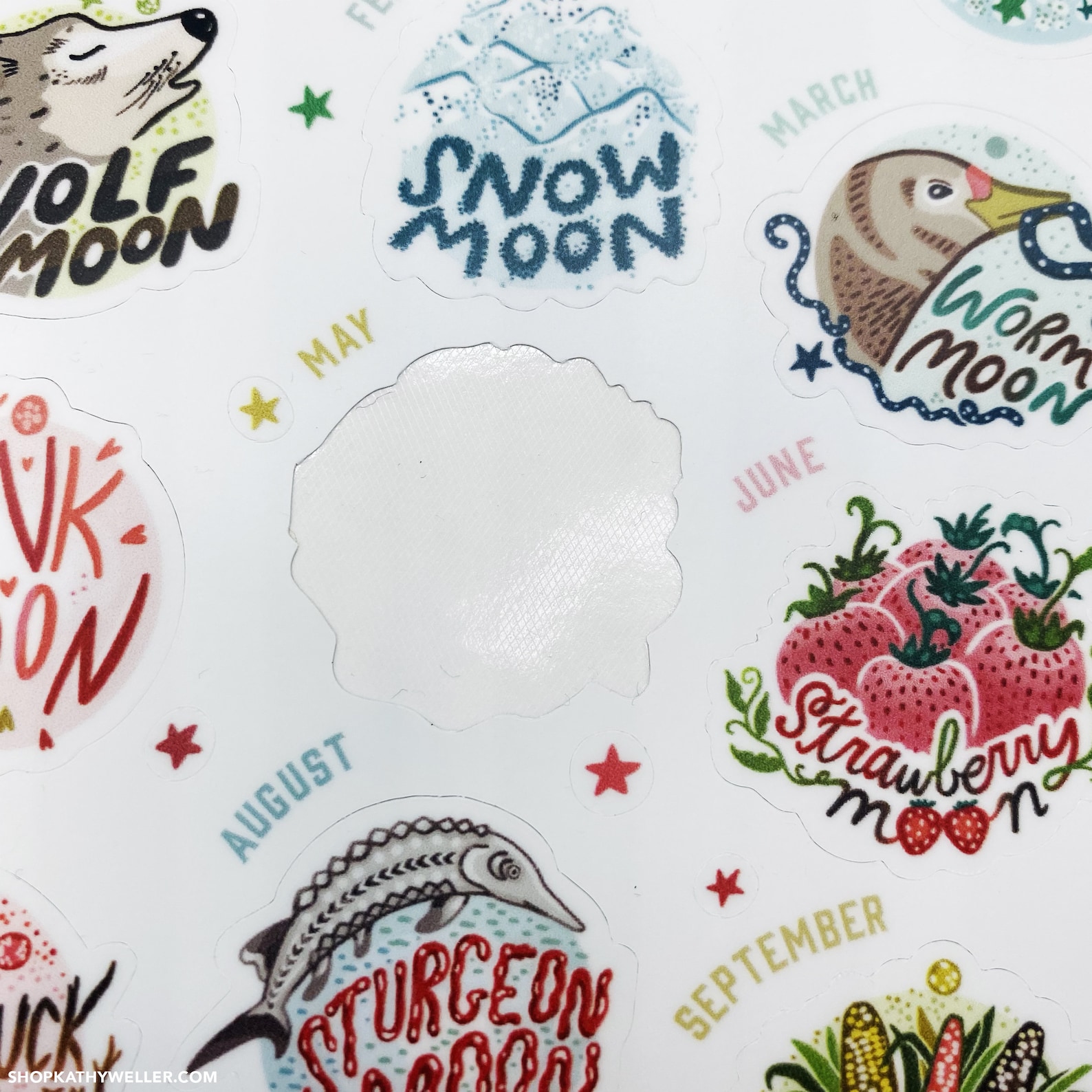 Full Moon Planner Stickers Moon Phase Stickers Moon Phase | Etsy