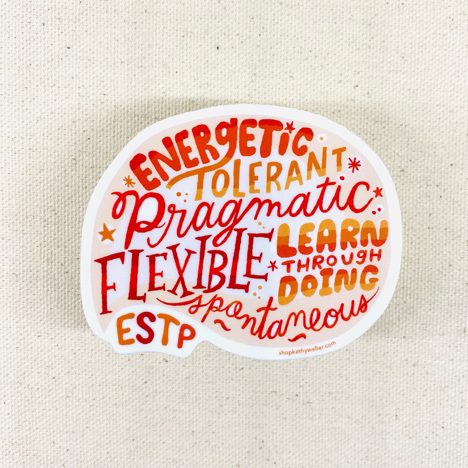 ESTP Sticker Extrovert Sticker Myers Briggs Sticker | Etsy