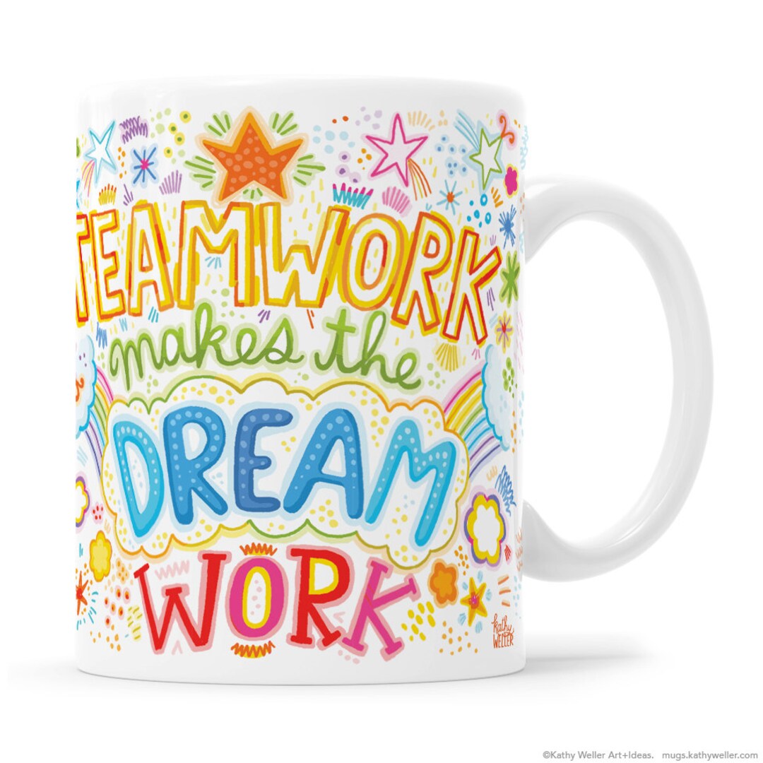 Teamwork Makes the Dream Work Mug, Coworker Gifts, Group Gift, Dream ...