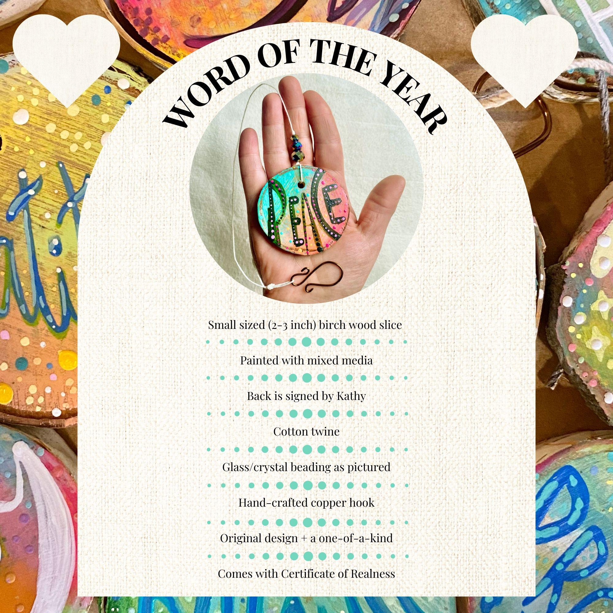 Custom Word of the Year Original Art - Custom Painted Word - Hand ...