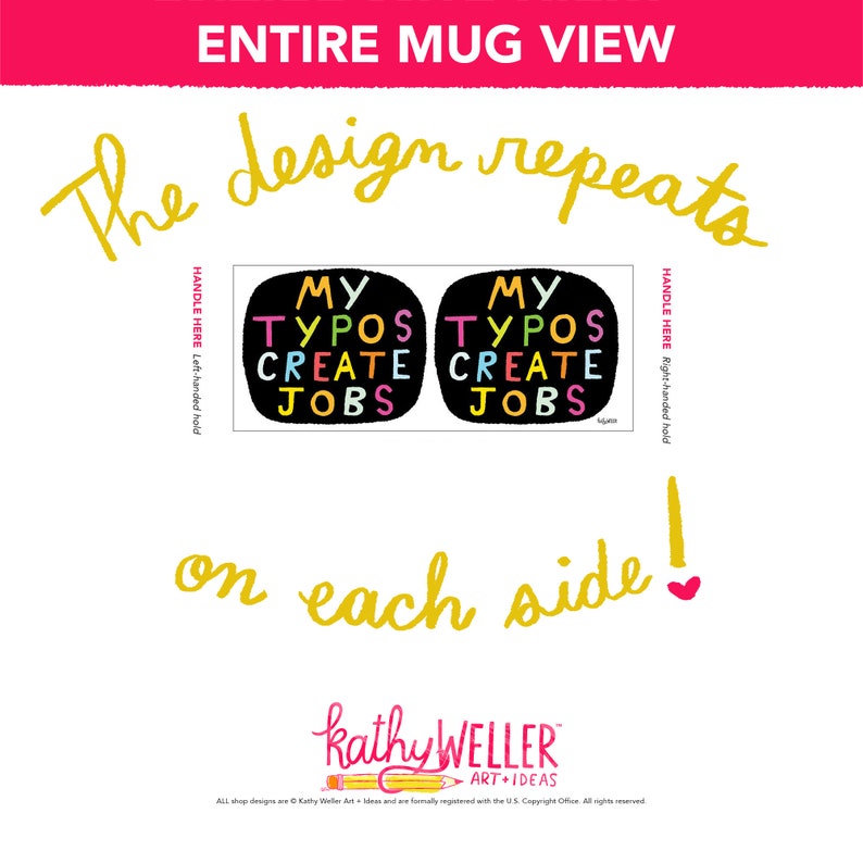 Graphic Typos Create Jobs Office Mug, Funny Black Cubicle Mug Sarcastic ...