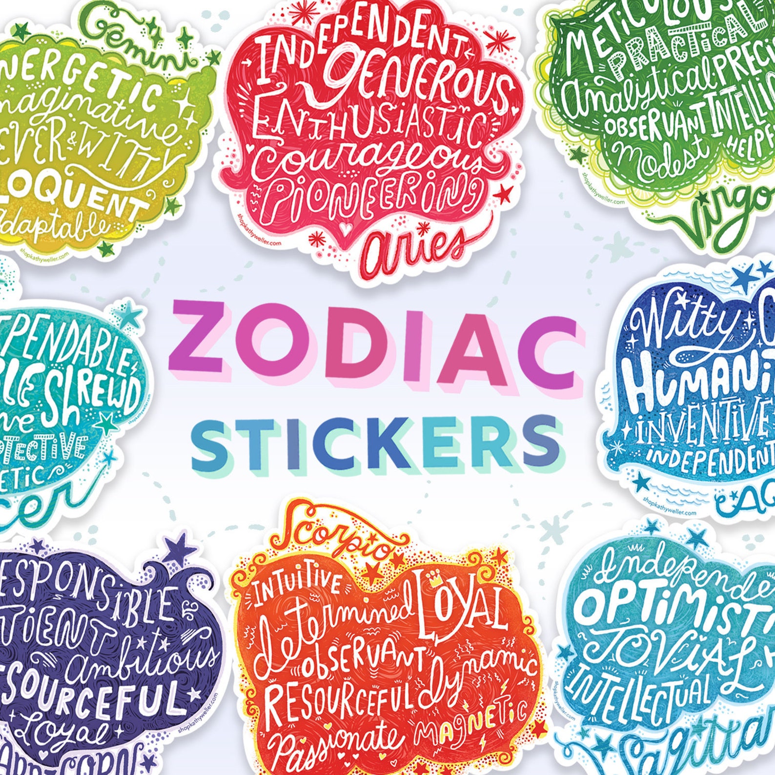 Aries Astrology Zodiac Sticker Gift Star Sign Sticker Aries - Etsy