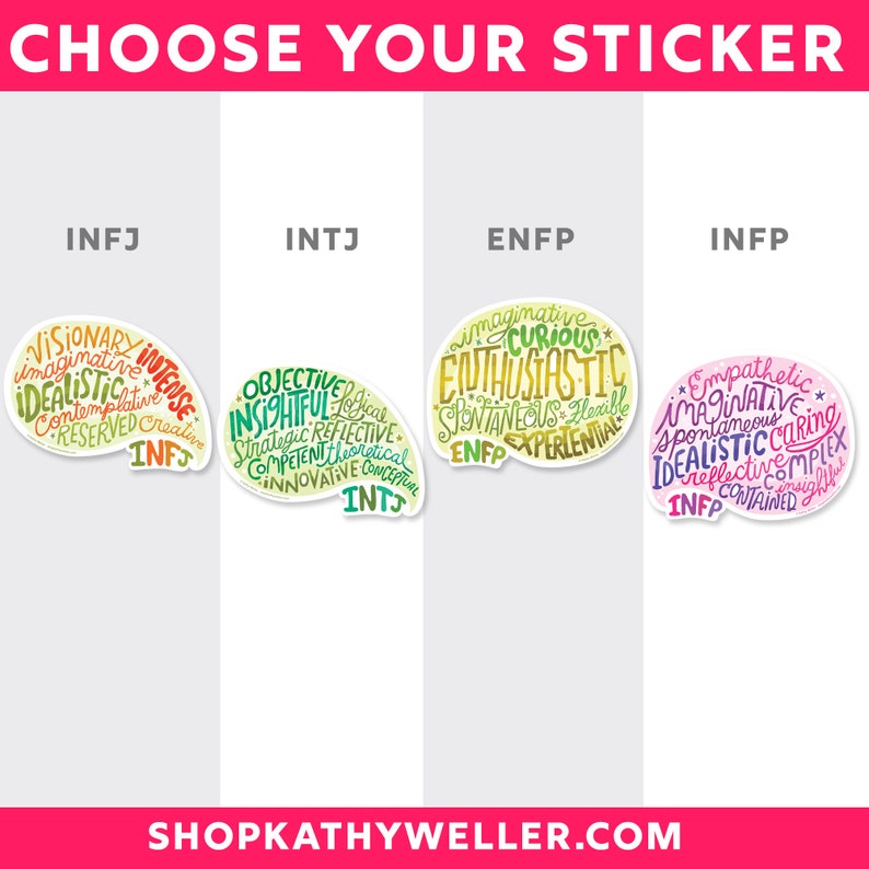 INFP sticker Introvert sticker Myers Briggs sticker Introvert | Etsy