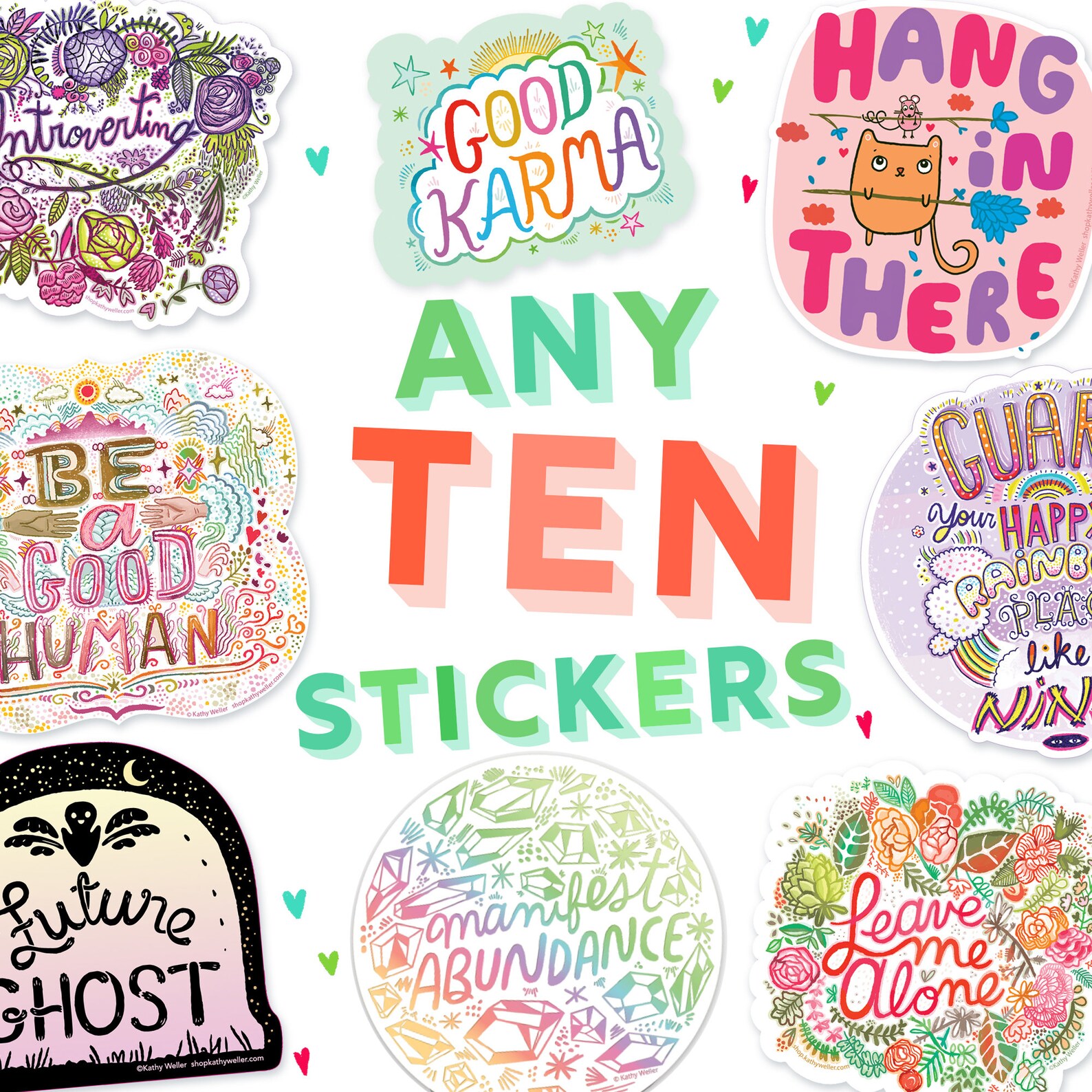 10 STICKER BUNDLE 10 sticker pack ten vinyl stickers | Etsy