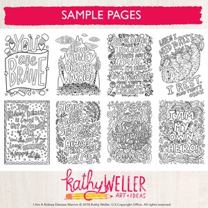 Kidney Coloring Book Kidney Disease Book Kidney Disease Warrior ...