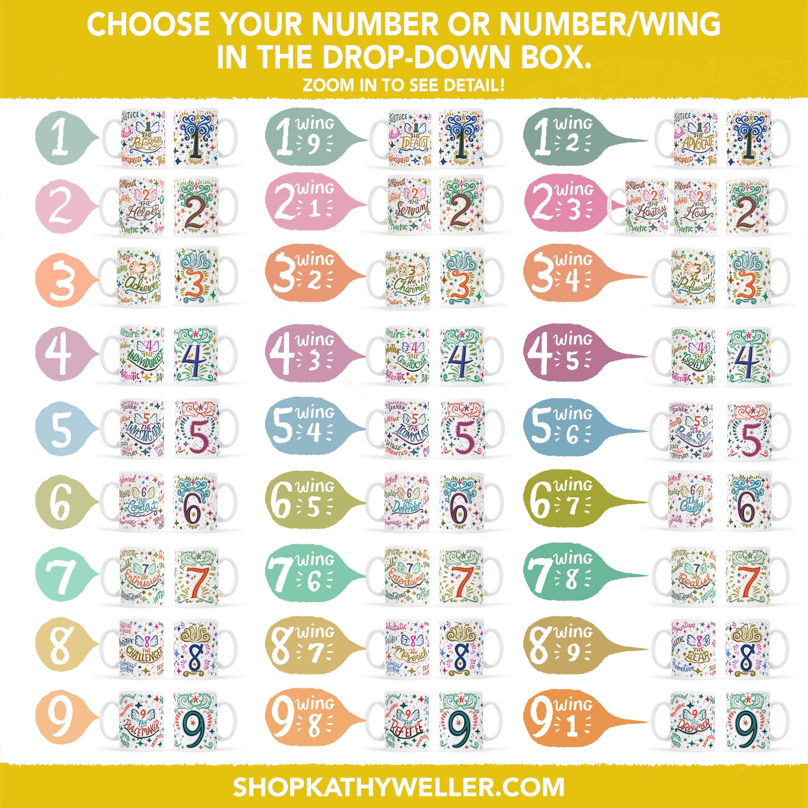 Enneagram Type 1 the Reformer Personality Type 1W2 1W9 - Etsy