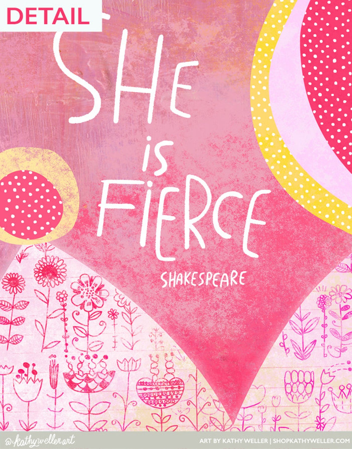 She is Fierce Art Print Nursery Art Girls Room Decor Girls | Etsy