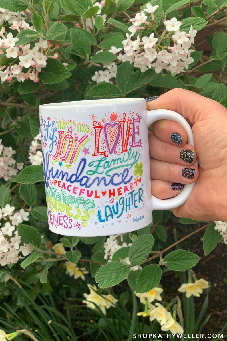 Positive Vibes Only Faith Mug Grateful Mug Abundance Gift | Etsy
