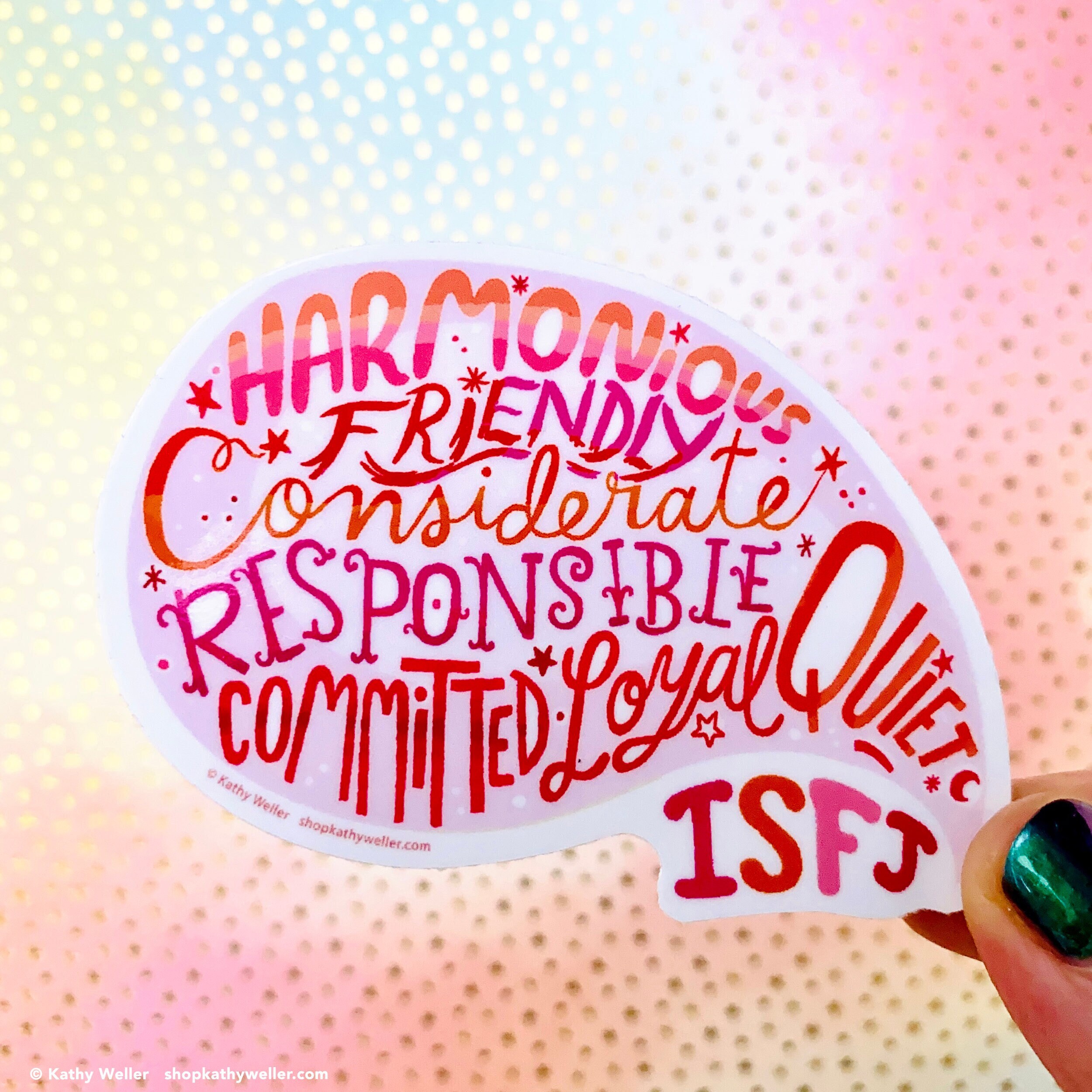 ISFJ sticker MBTI sticker Introvert sticker Myers Briggs | Etsy