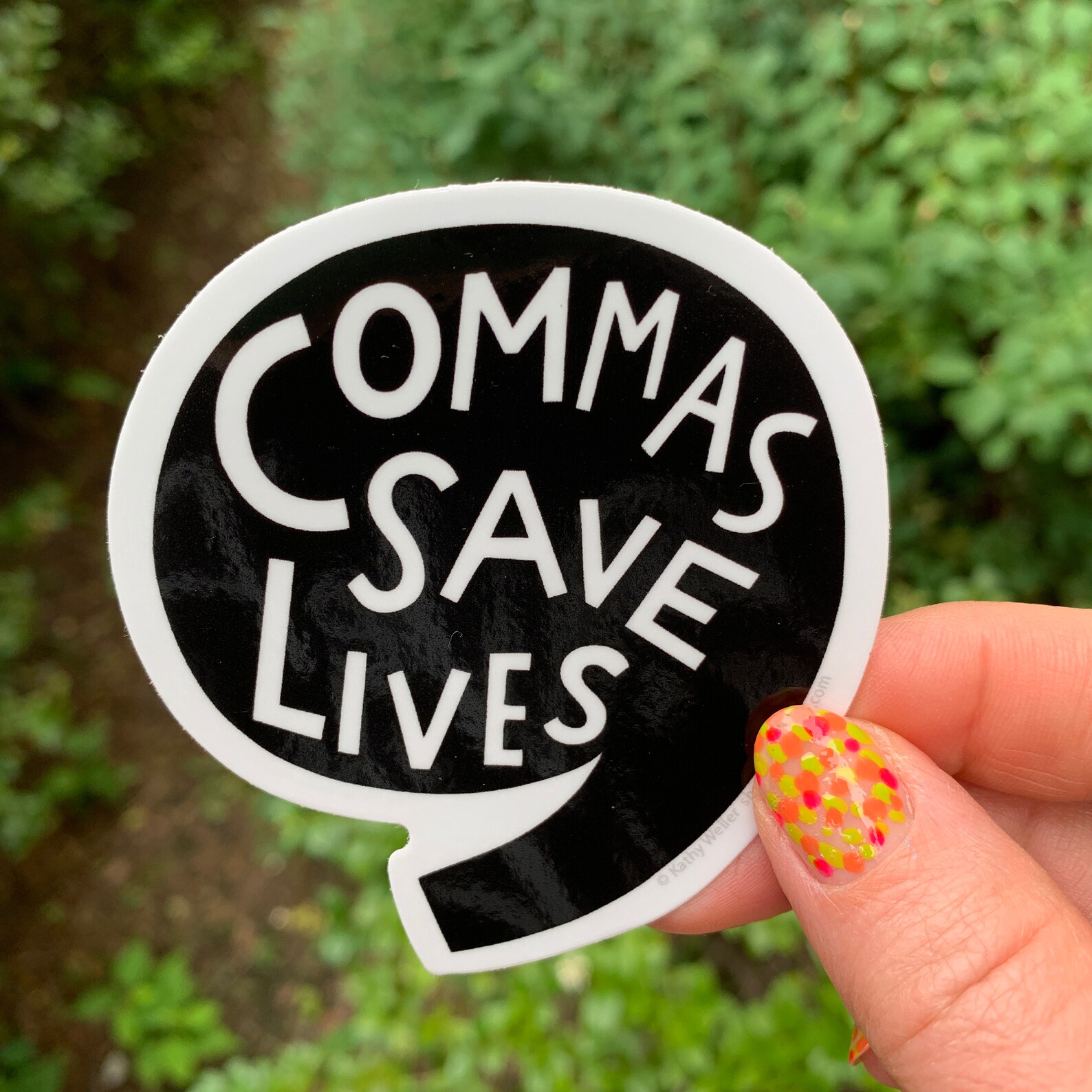 Commas Save Lives Comma Sticker Grammar Sticker Bookish | Etsy