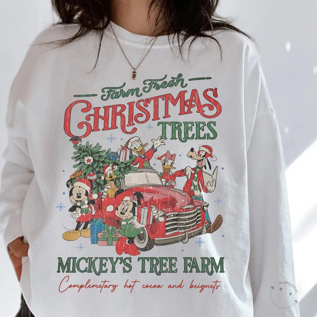Vintage Disney Farm Fresh Png, Mickey's Tree Farm Png, Mickey and ...