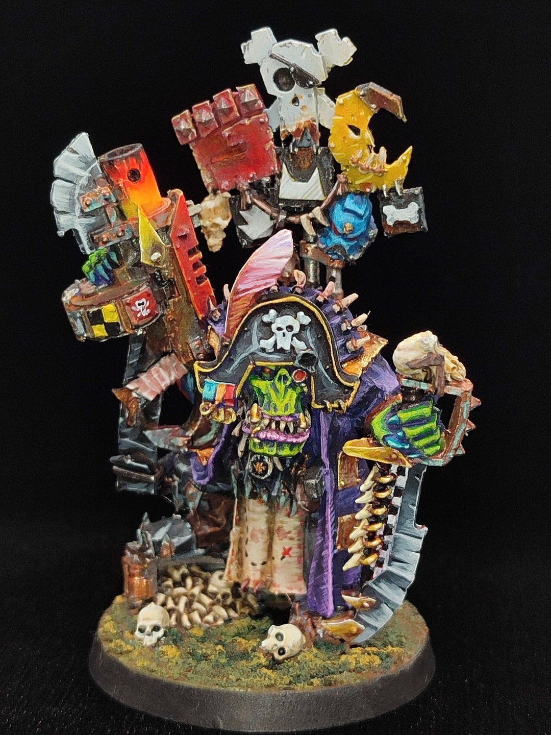 Kaptin Badrukk, Professionally Painted, Orcs, Warhammer 40k Miniatures ...