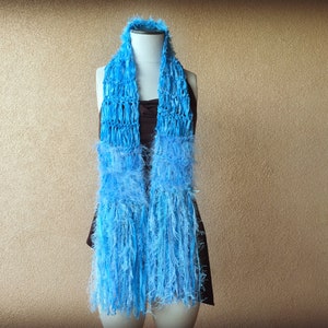 Powder Blue Scarf, Sky Blue Scarf, Light Blue Scarf, White and Baby ...