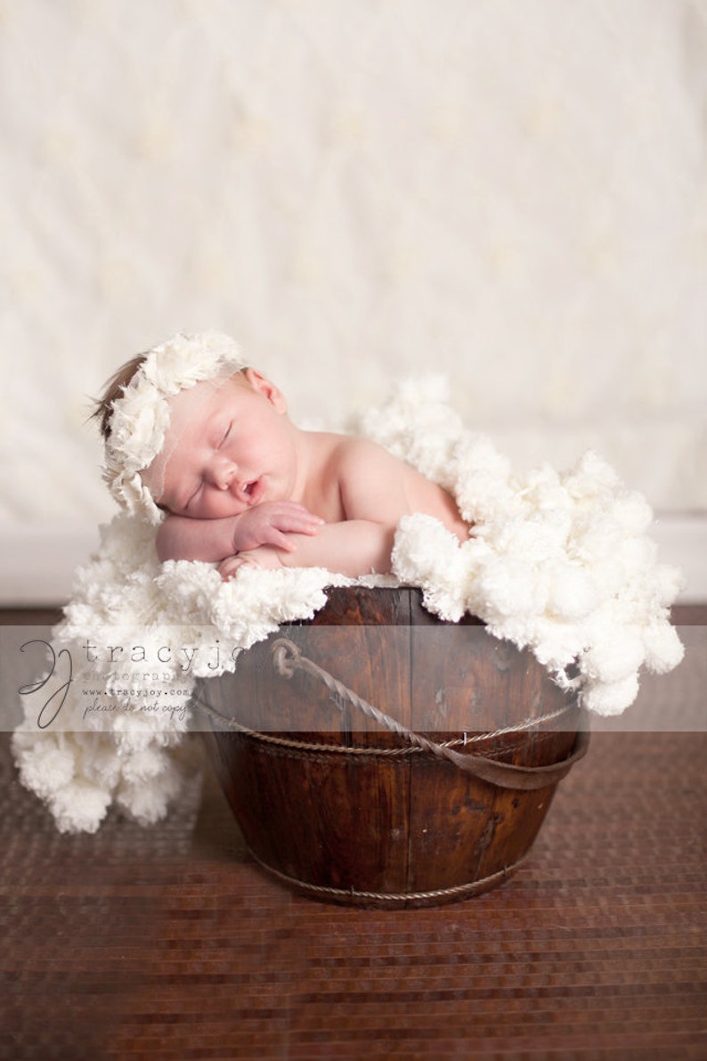 Puffy White Newborn Prop Baby Blanket for Photography Prop - Etsy