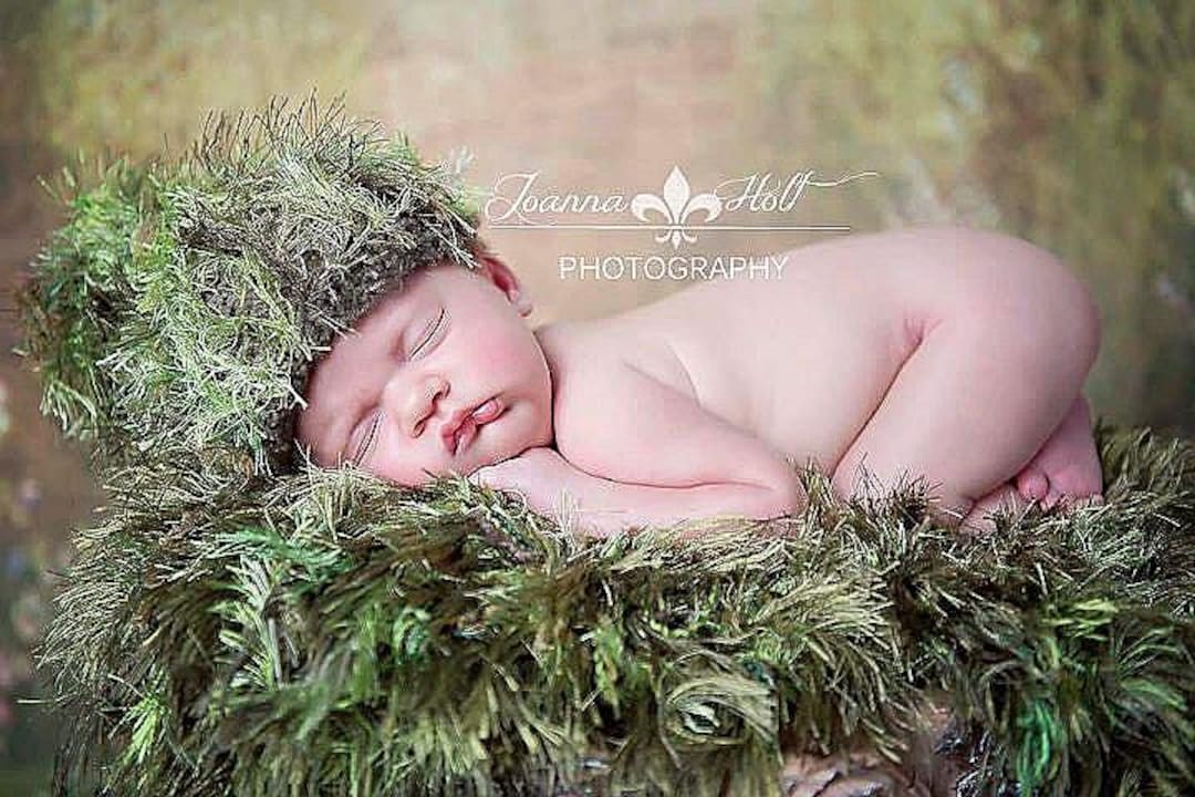 Green Moss Baby Blanket: Hand Knit Newborn Photography Prop - Etsy