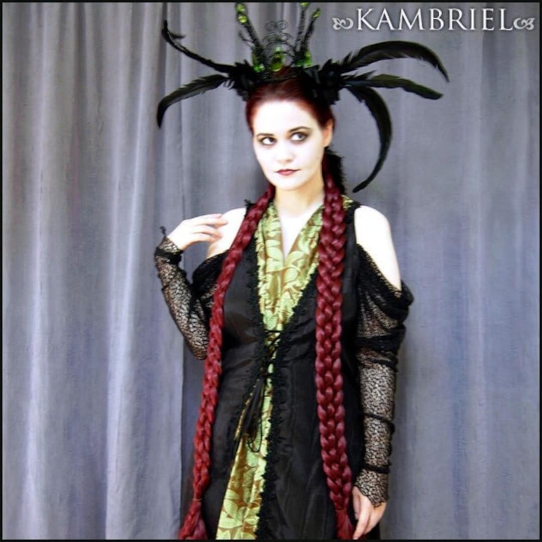 Fairytale Renaissance Custom Wine Red Burgundy Braids Extra Long ...