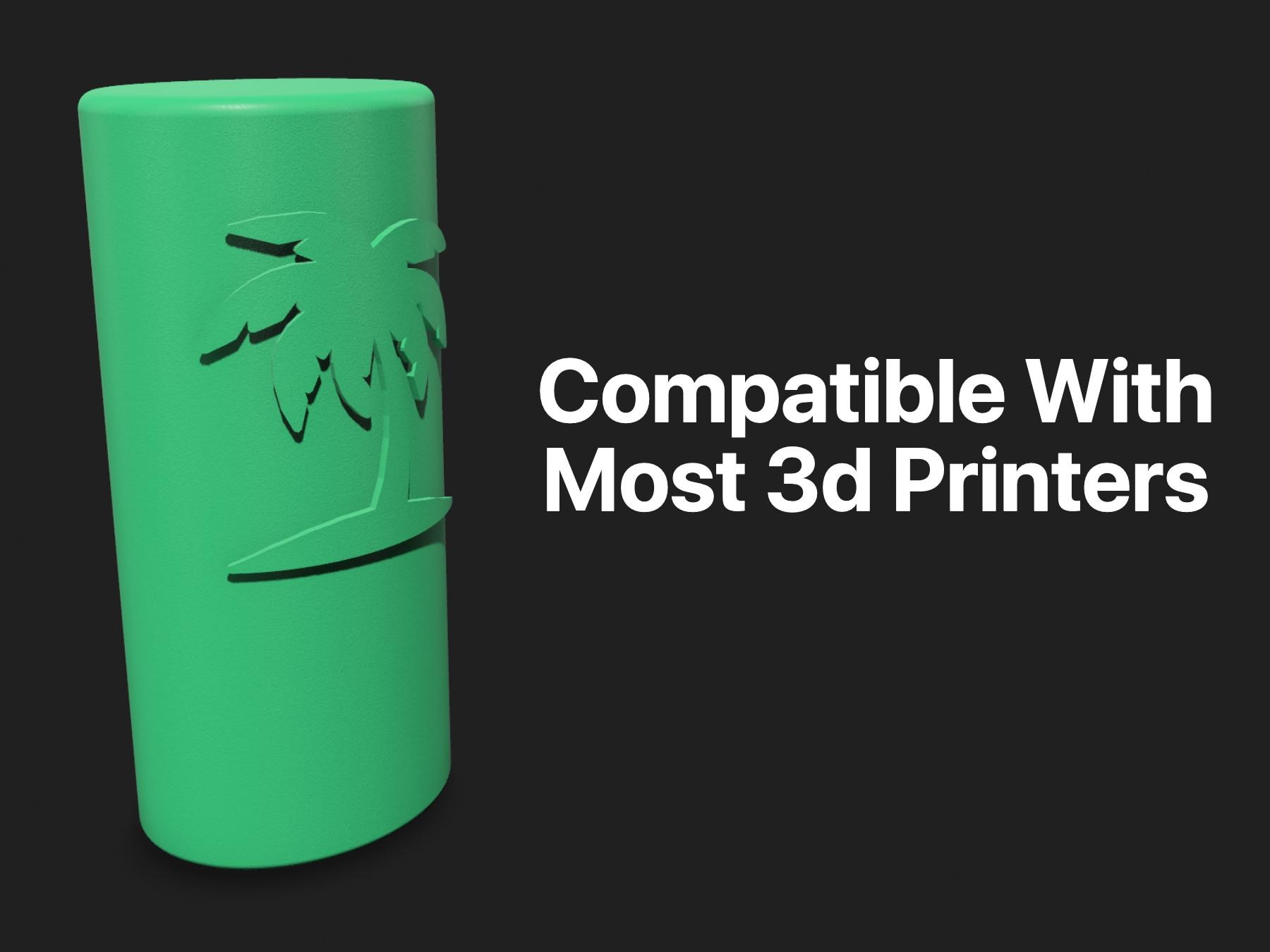 Palm Tree Ninja Slushi Handle STL File | Ninja Slushie | 3D Print ...