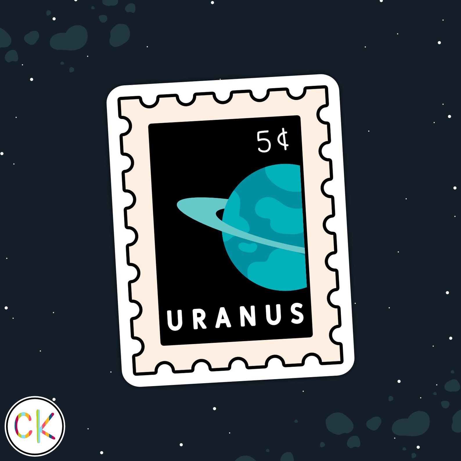 Solar System Postage Stamp Stickers Planet Stickers Fun Planet Stickers ...