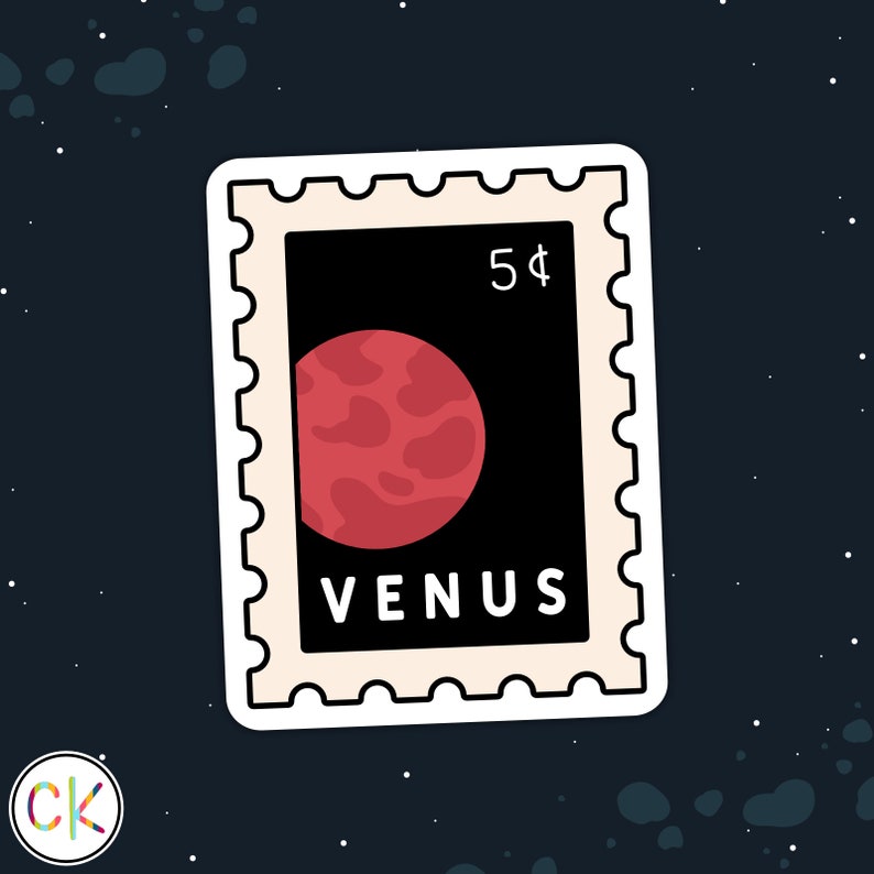 Solar System Postage Stamp Stickers Planet Stickers Fun Planet Stickers ...