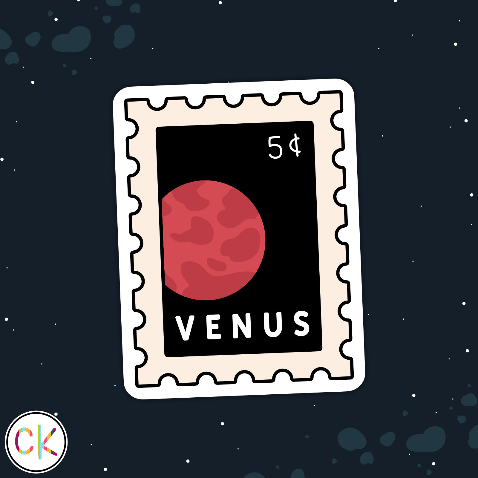 Solar System Postage Stamp Stickers Planet Stickers Fun Planet Stickers ...