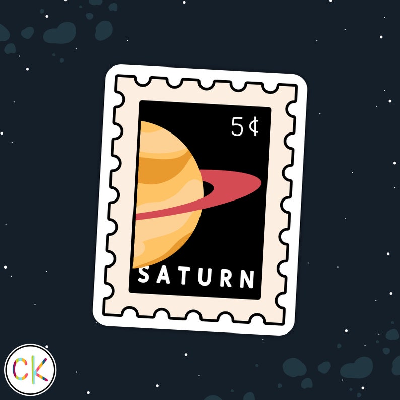 Solar System Postage Stamp Stickers Planet Stickers Fun Planet Stickers ...