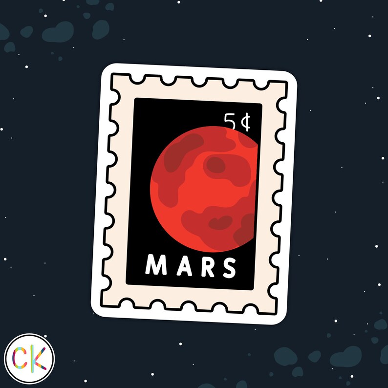 Solar System Postage Stamp Stickers Planet Stickers Fun Planet Stickers ...