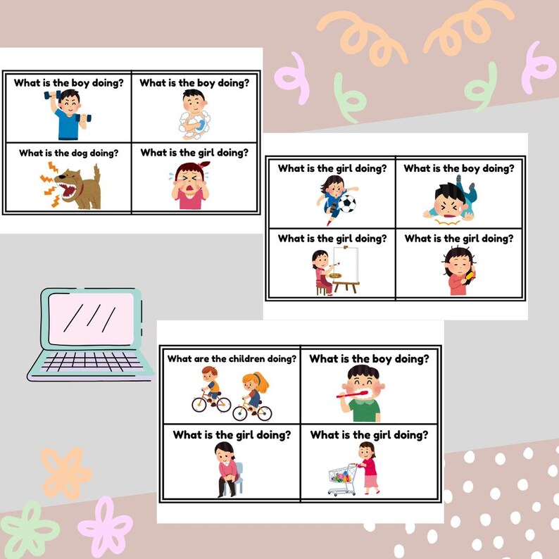 Answering WH Questions: What Doing Questions W/ Visual Cues & Sentence ...