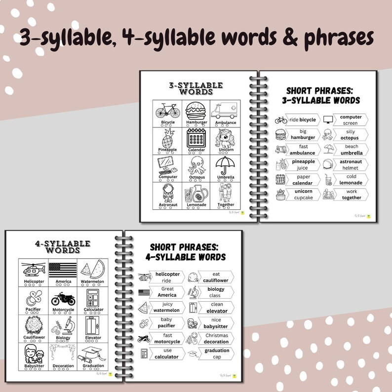 Articulation Multisyllabic Words List, Phono Activity Bundle, Summer ...