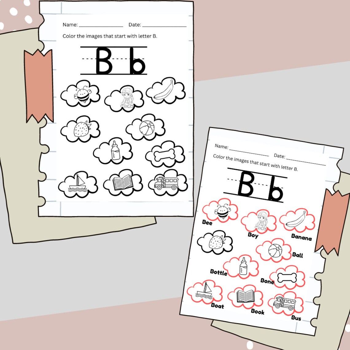 No Prep Printable Beginning Sounds, Alphabet, Letter, Sounds, Phonics ...