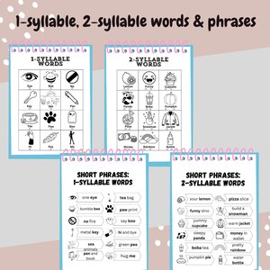 Articulation Multisyllabic Words List, Phono Activity Bundle, Summer ...