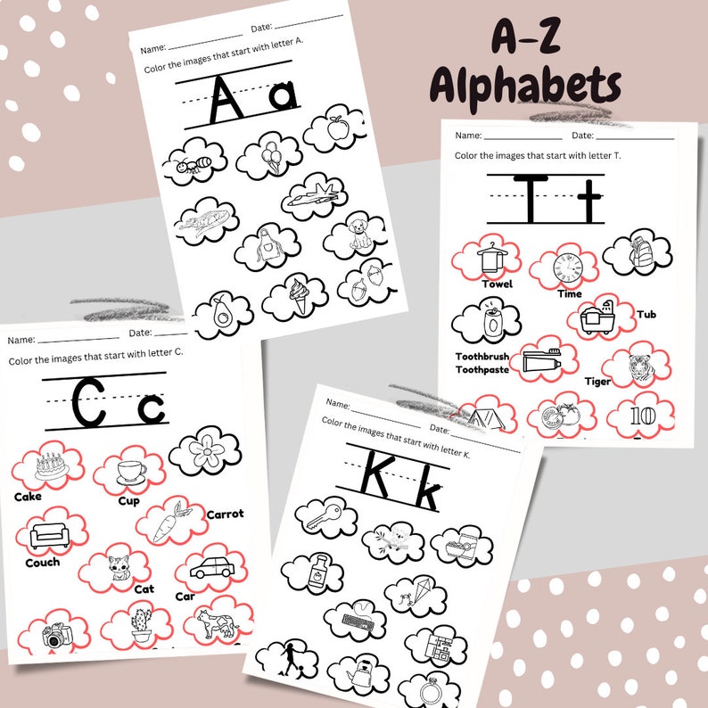 No Prep Printable Beginning Sounds, Alphabet, Letter, Sounds, Phonics ...