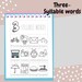 Printable Multisyllabic Words List, Coloring Activity for Preschoolers ...