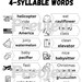 Articulation Multisyllabic Words List, Phono Activity Bundle, Summer ...