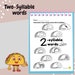 Taco Multisyllabic Words Phono Artic Worksheet, Articulation ...