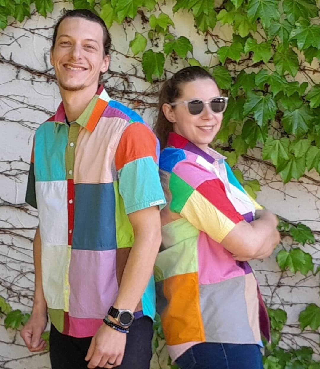 Real Patchwork Button-up Shirt: Unique Unisex Clothing - Etsy