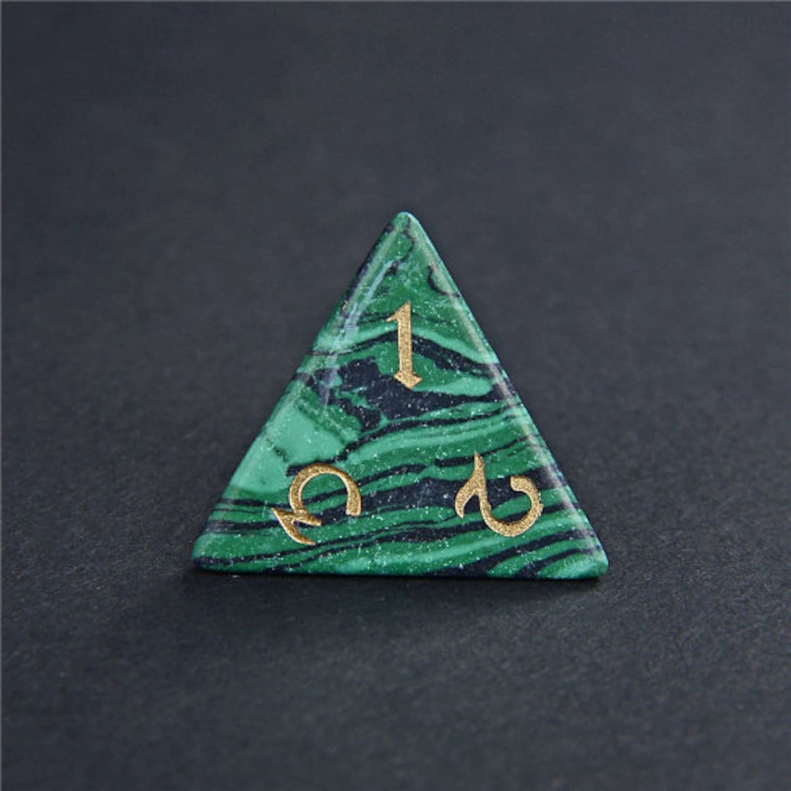 Malachite Dice Set Dnd Dungeons & Dragons Game RPG Gemstones Tabletop ...