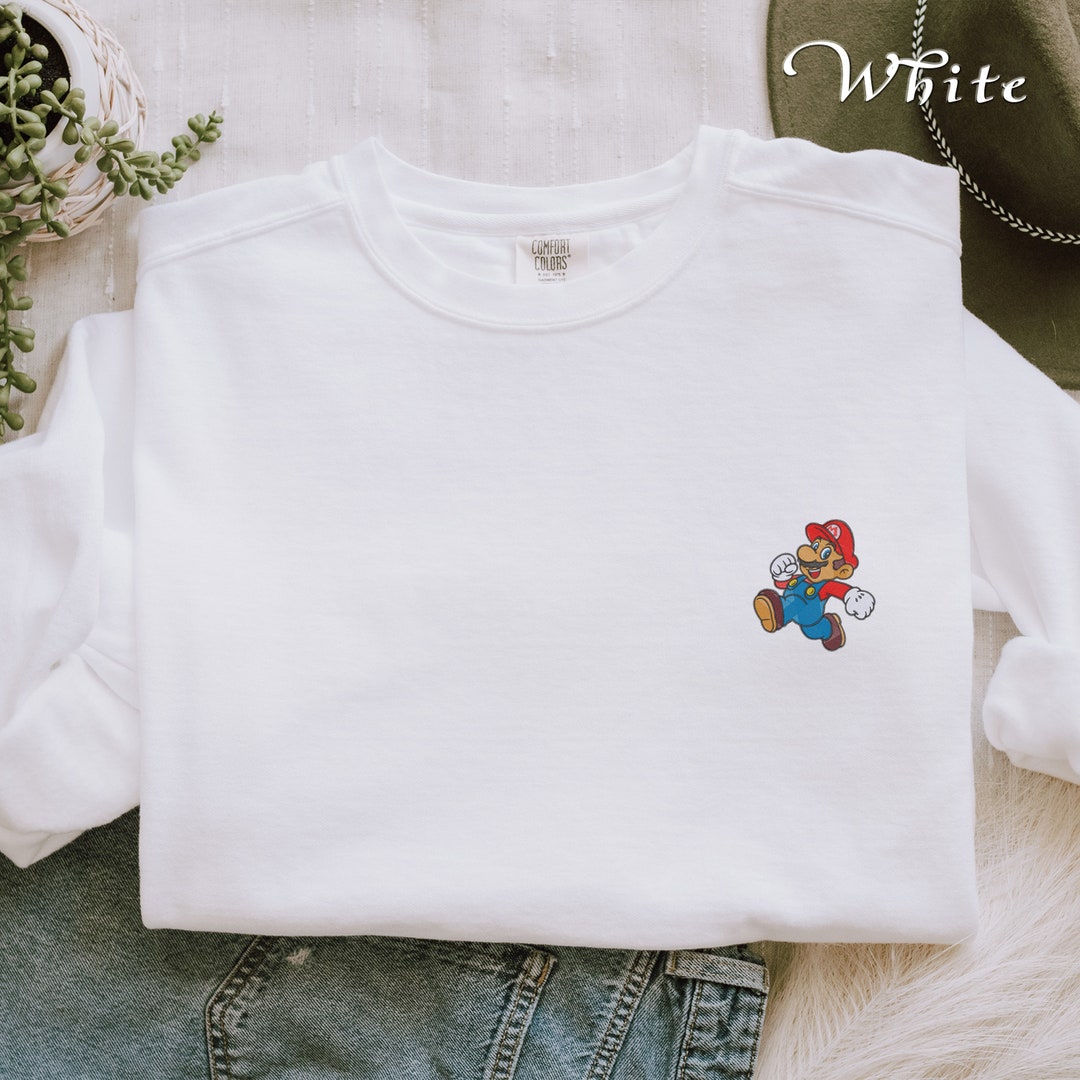 Embroidered Super Mario Sweatshirt, Super Mario Bowser Sweater, Super ...