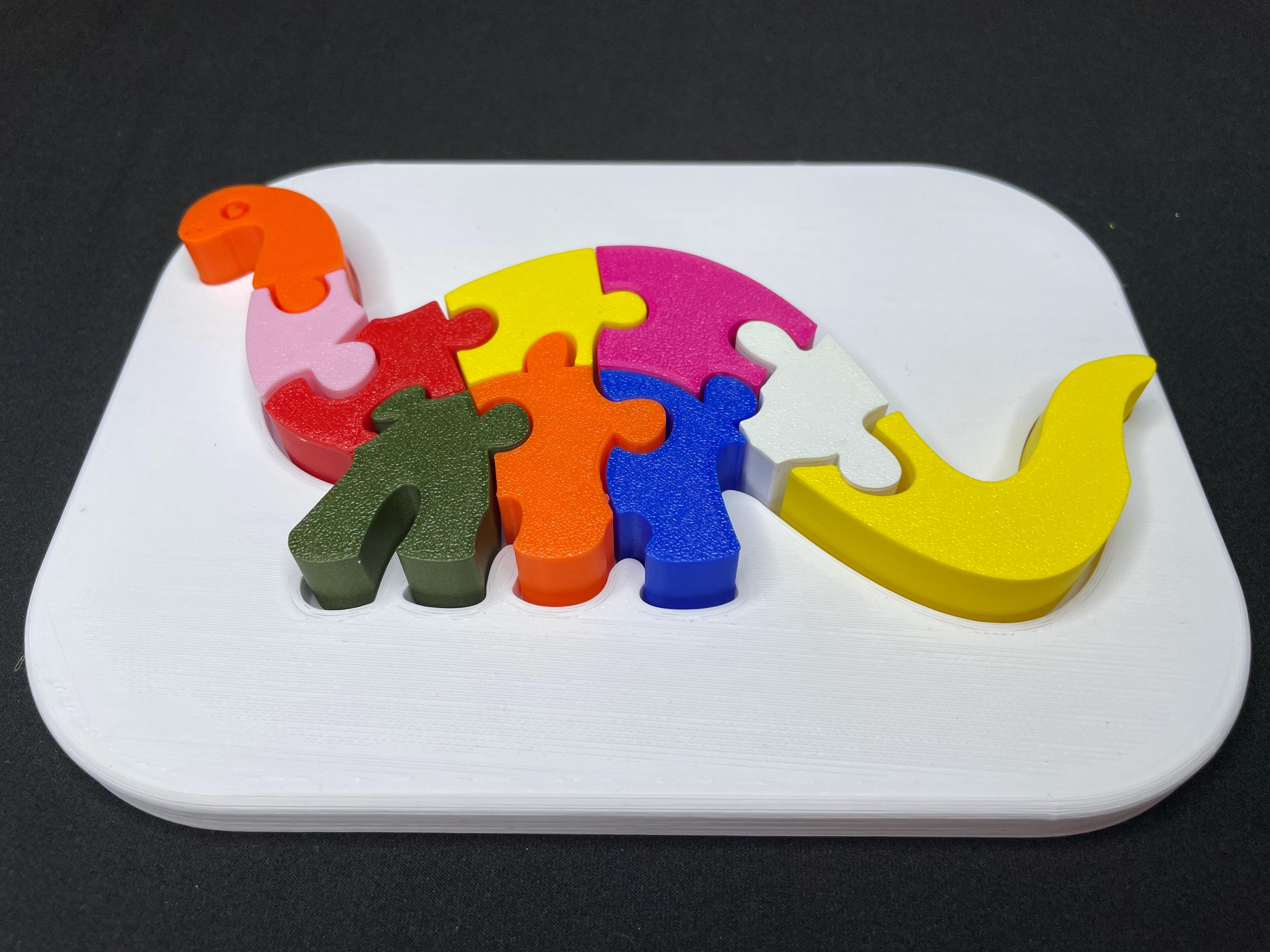 Dinosaur Puzzles Set of 4 Brontosaurus Pterodactyl Triceratops ...